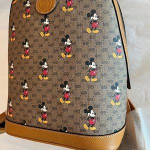 Gucci | Bags | Gucci Gg Disney X Mickey Mouse Supreme Leather Backpack ...